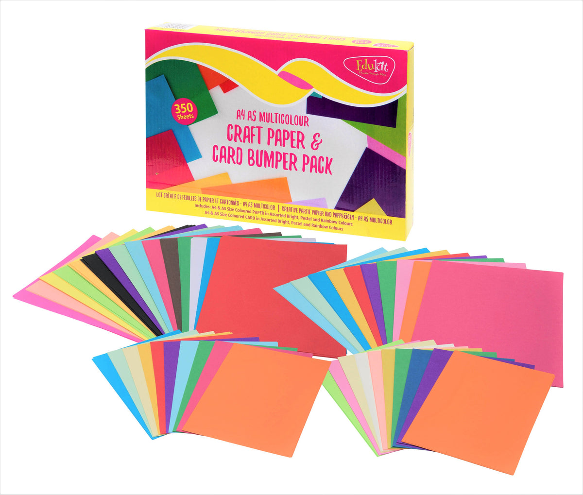 A4 & A5 Assorted Colour Papercraft Essentials - 350 sheets / Pack – Edukit