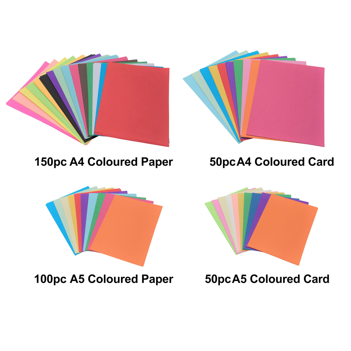 A4 & A5 Assorted Colour Papercraft Essentials - 350 sheets / Pack – Edukit
